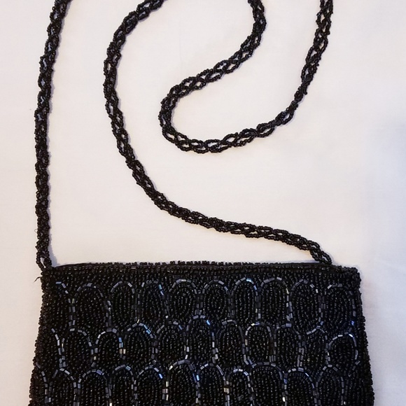 No Name | Bags | Blue And Black Beaded Mini Purse | Poshmark